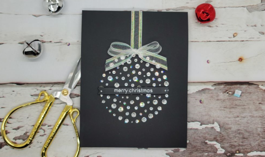 Easy Black Christmas Card